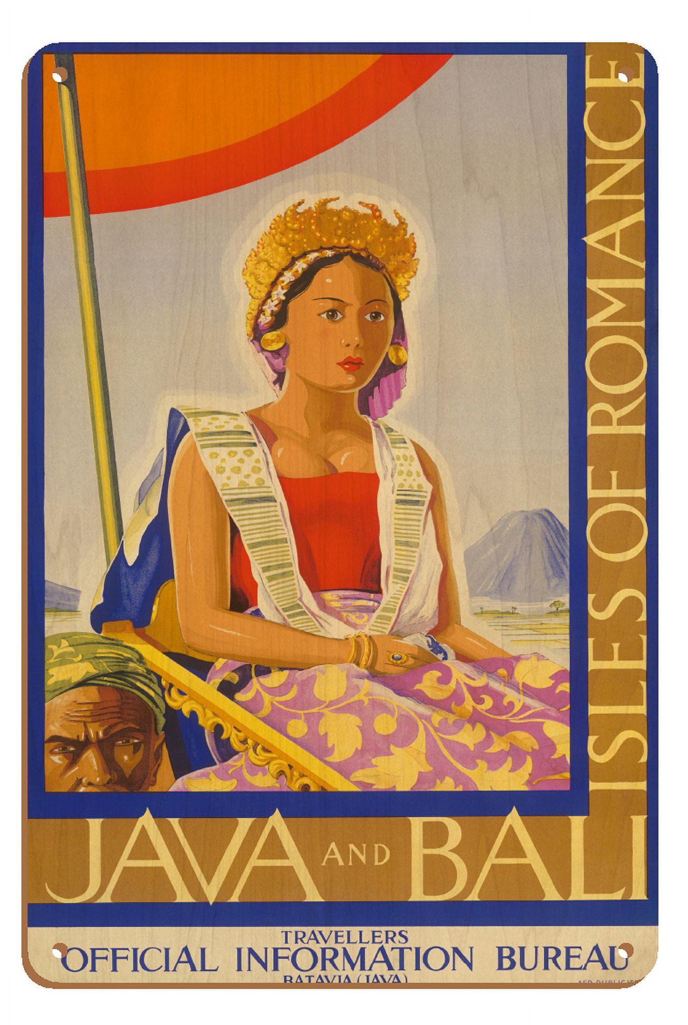 Java and Bali - Isles of Romance - Vintage Travel Poster c.1930s - 8 x ...