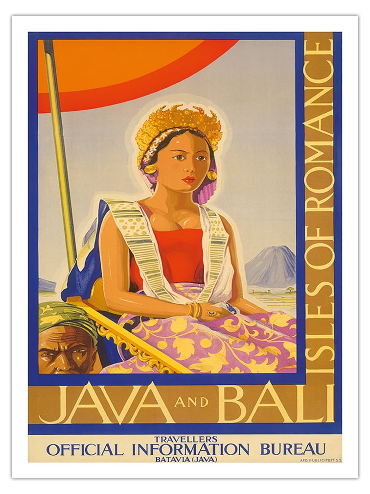 Java and Bali - Isles of Romance - Vintage Travel Poster c.1930s ...