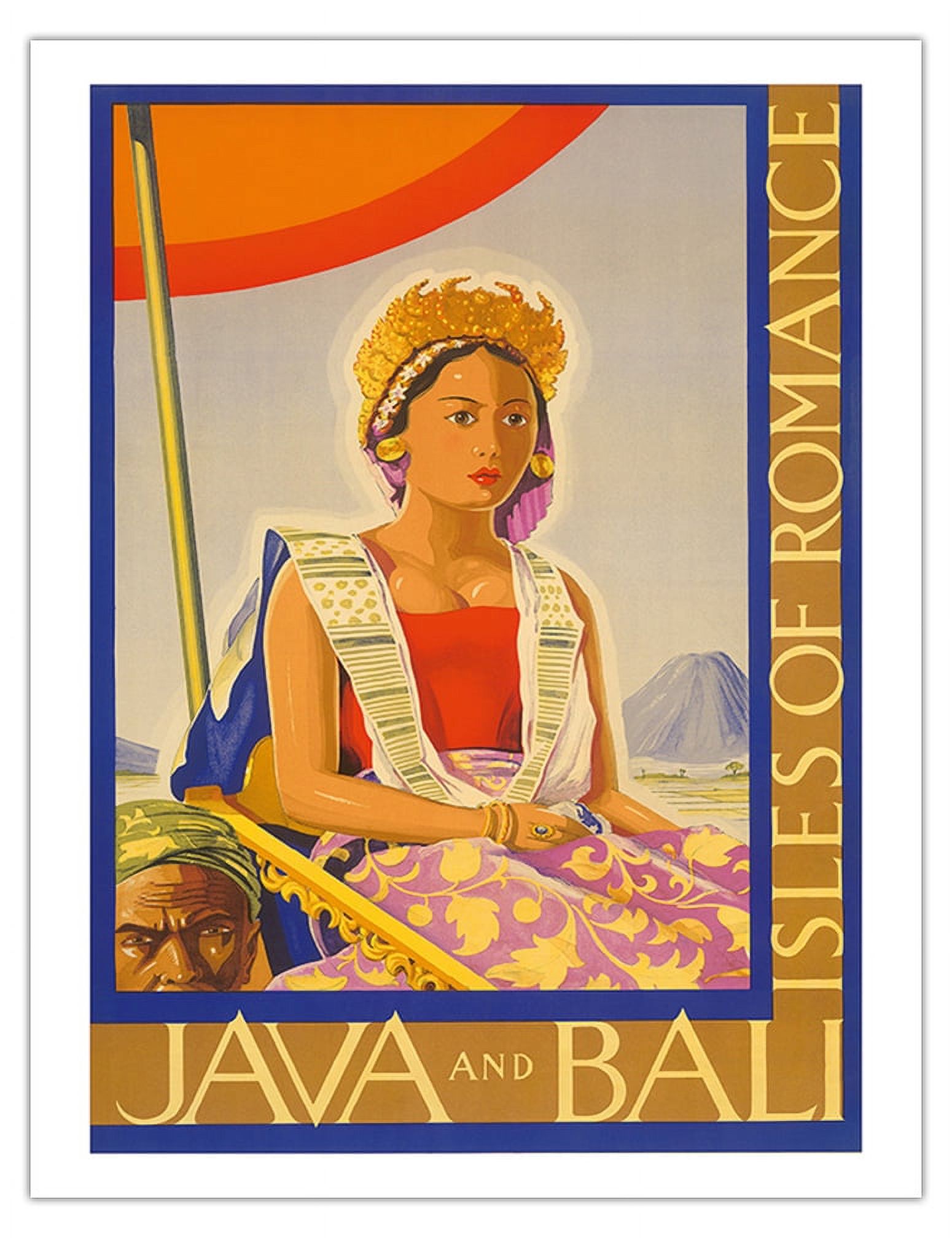 Java and Bali - Isles of Romance - Vintage Travel Poster c.1930s - Fine ...