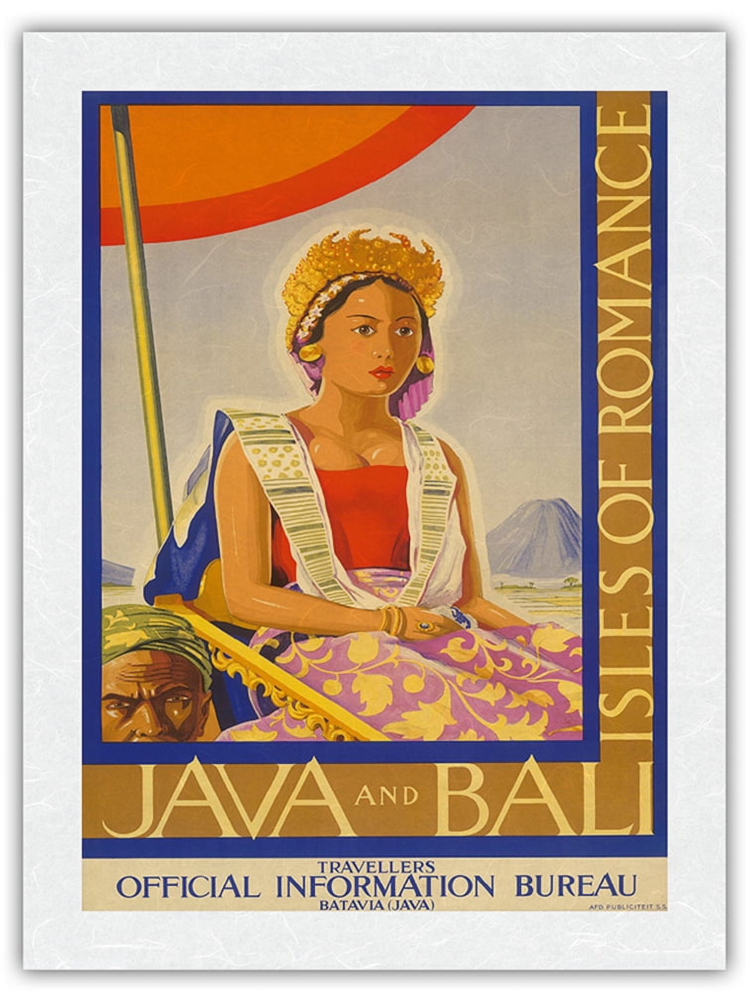 Java and Bali - Isles of Romance - Vintage Travel Poster c.1930s ...