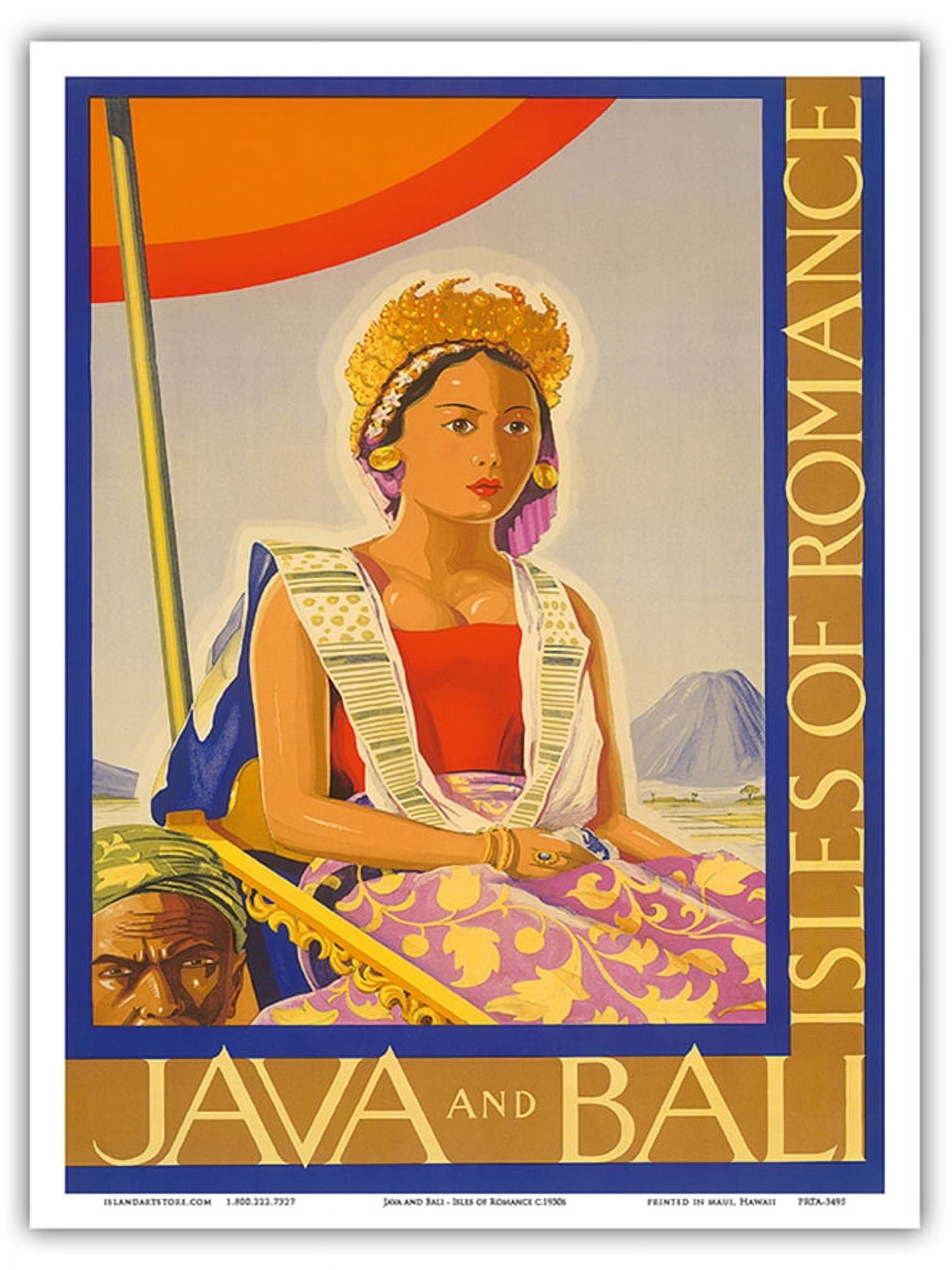 Java and Bali - Isles of Romance - Vintage Travel Poster c.1930s ...