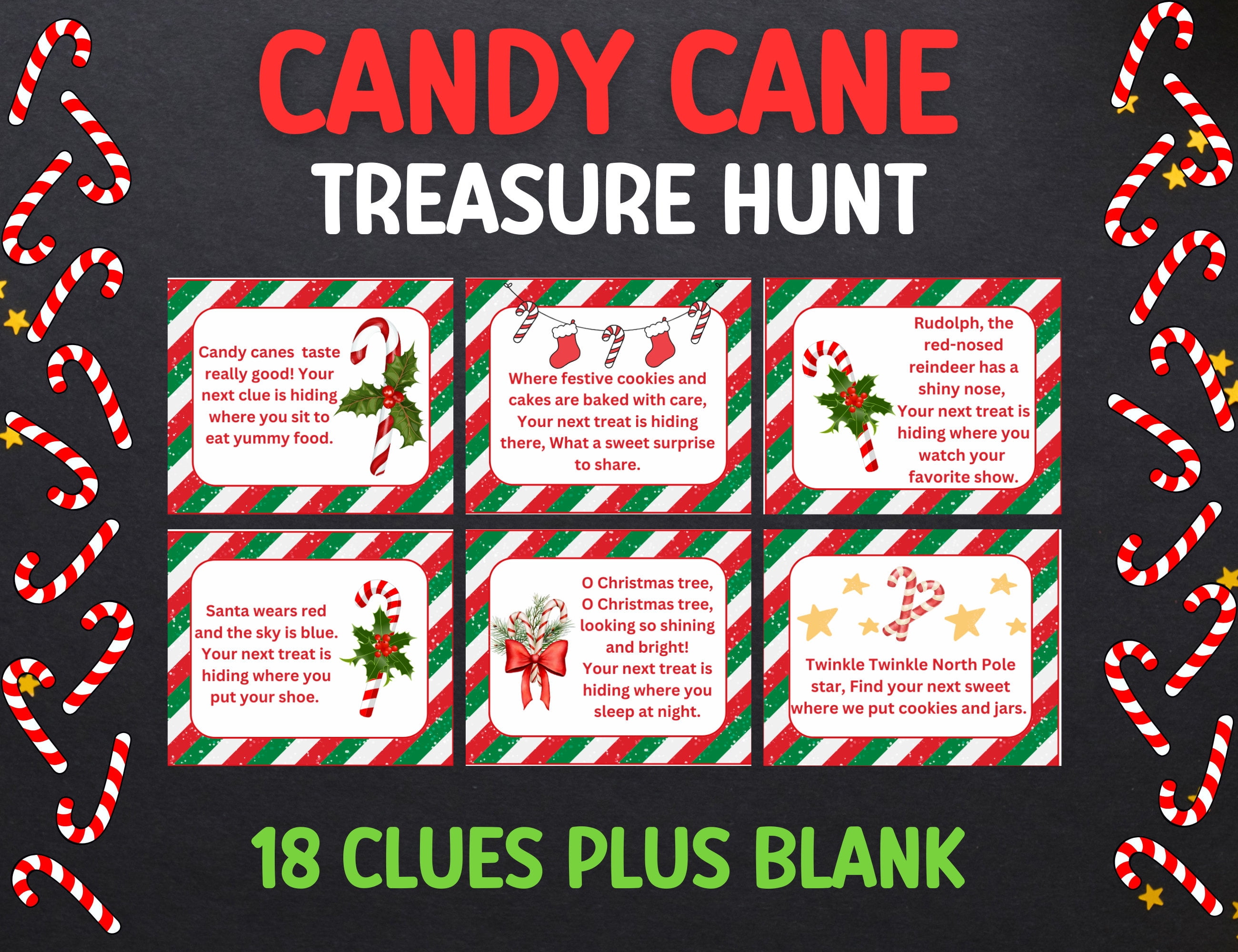 JavaC Candy Cane Scavenger Hunt , Candy Cane Christmas Treasure Hunt ...
