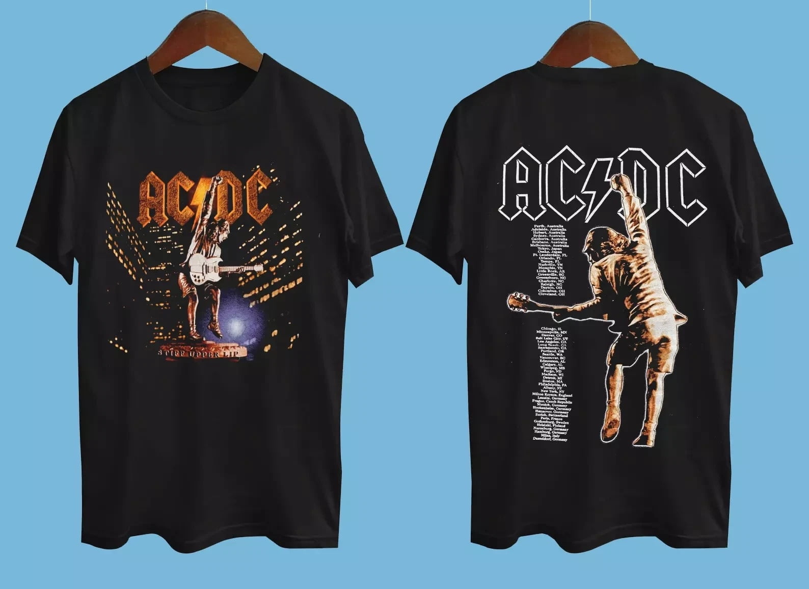 JavaC Classic Aussie Hard Rock Tee – 70s Rock Vibe Tour 2025 Black All ...
