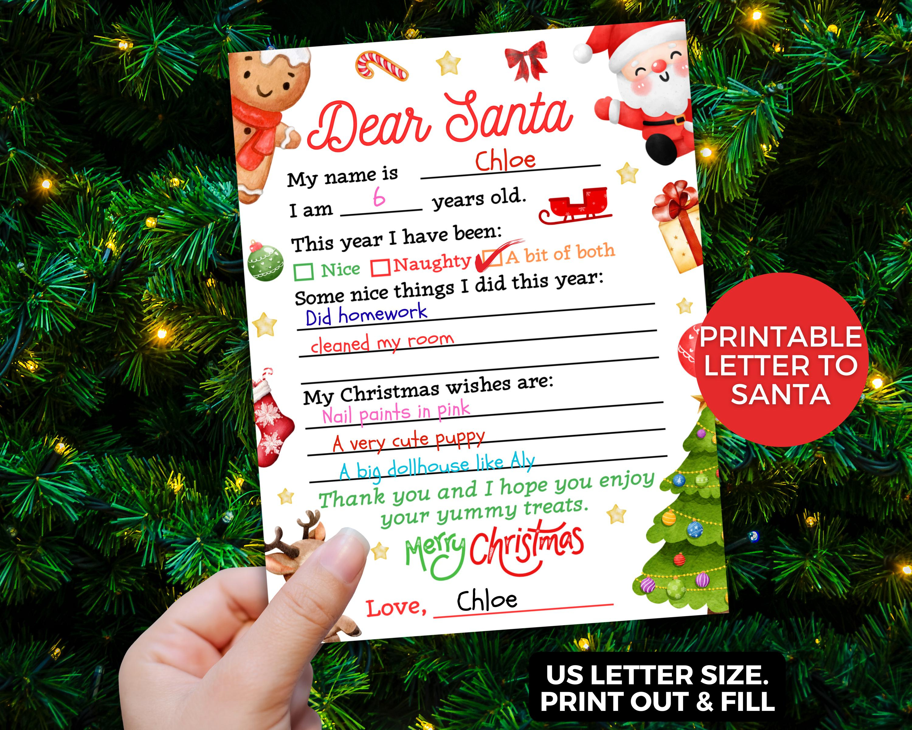 JavaC Dear Santa Letter, Letter To Santa, Christmas WishList For Santa ...