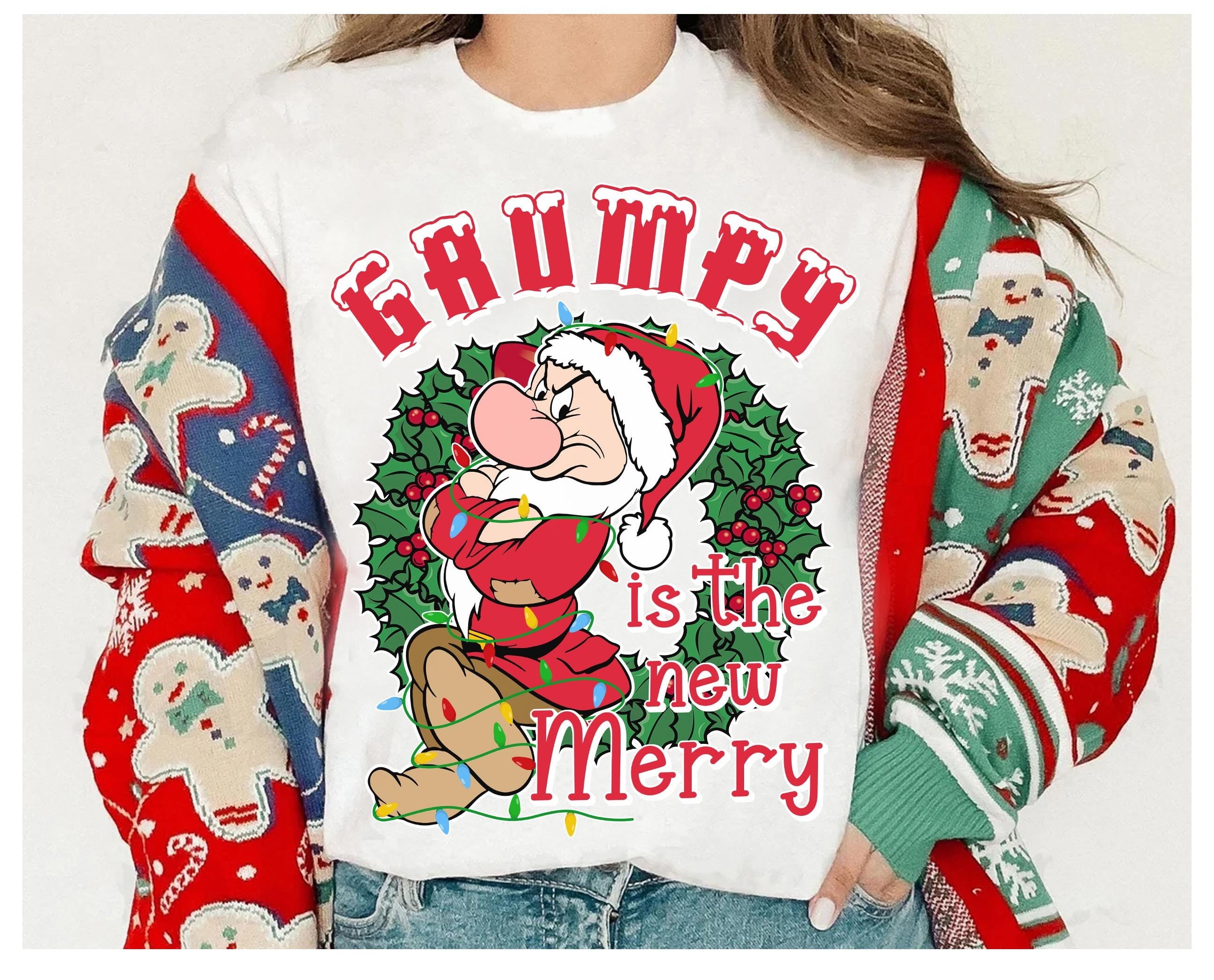 JavaC Disney Funny Retro Grumpy Dwarf Is The New Merry Christmas Lights ...