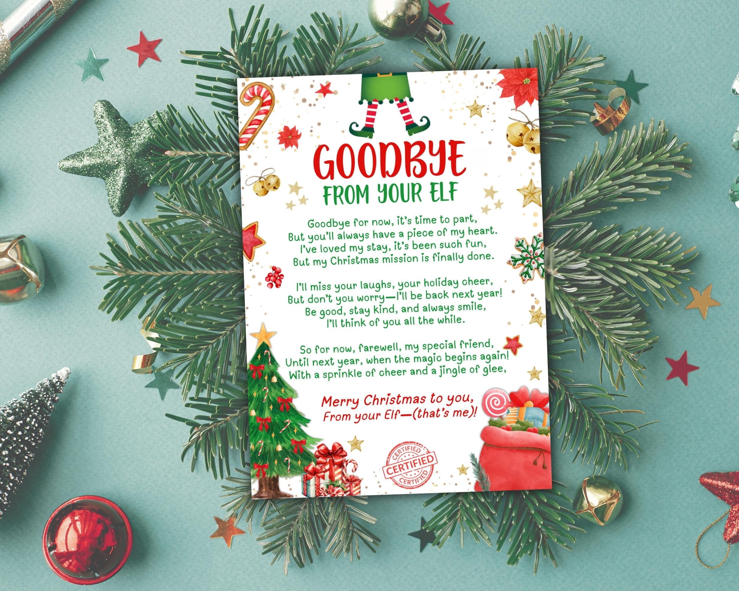 JavaC Goodbye Letter, Editable departure letter, Christmas Farewell ...