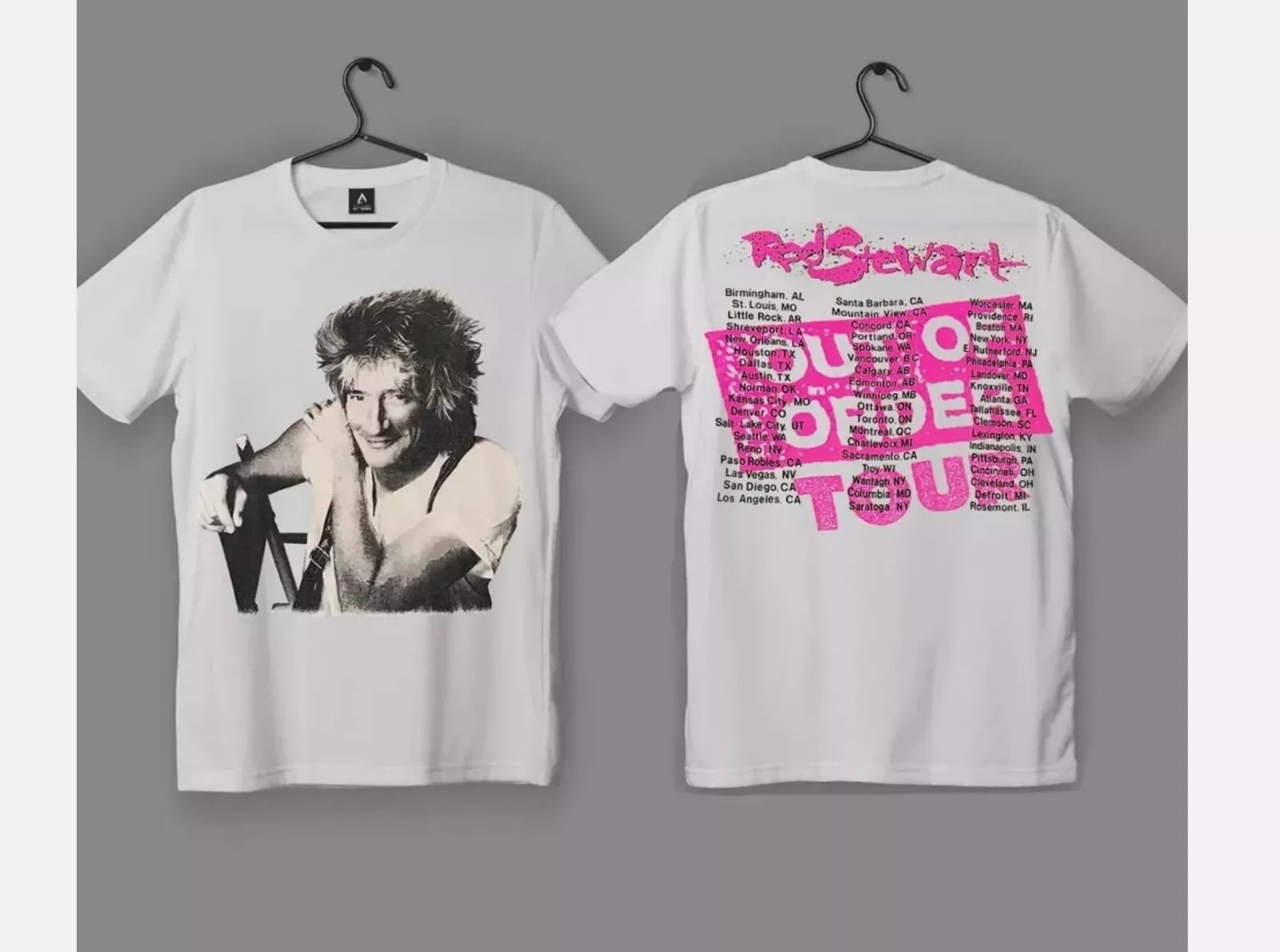 JavaC Vintage Rod Stewart 1988-1989 Out of Order Tour T-Shirt - Walmart.com