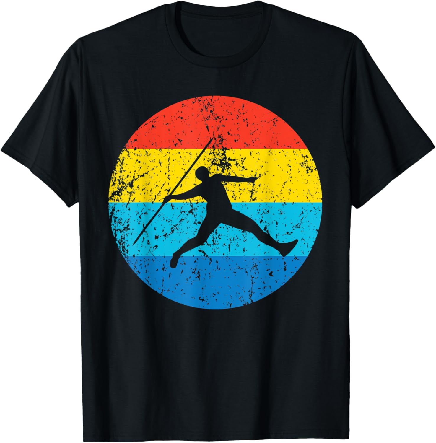 Javelin Throw Vintage Track And Field Retro 1970's Style T-Shirt men ...