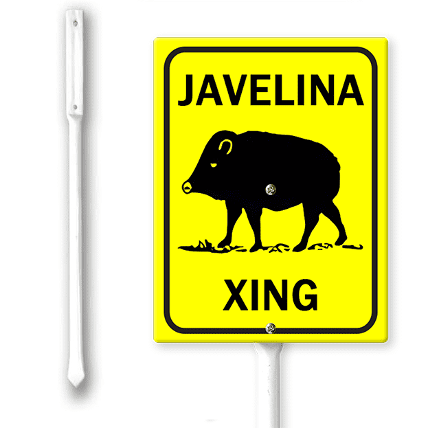 Javelina Crossing Yard Sign With Stakes Outdoor Lawn Yard Signs 4.6 x 6 ...