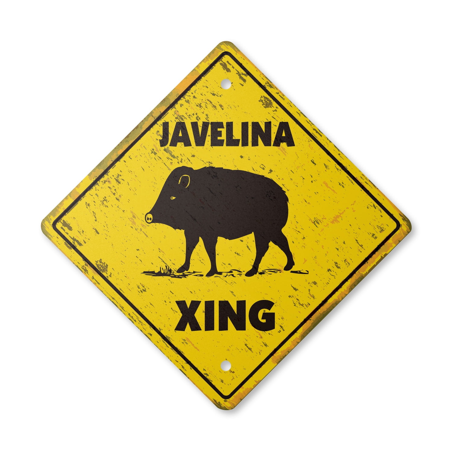 Javelina Vintage Crossing Sign Zone Xing | Indoor/Outdoor Plastic | 14 ...