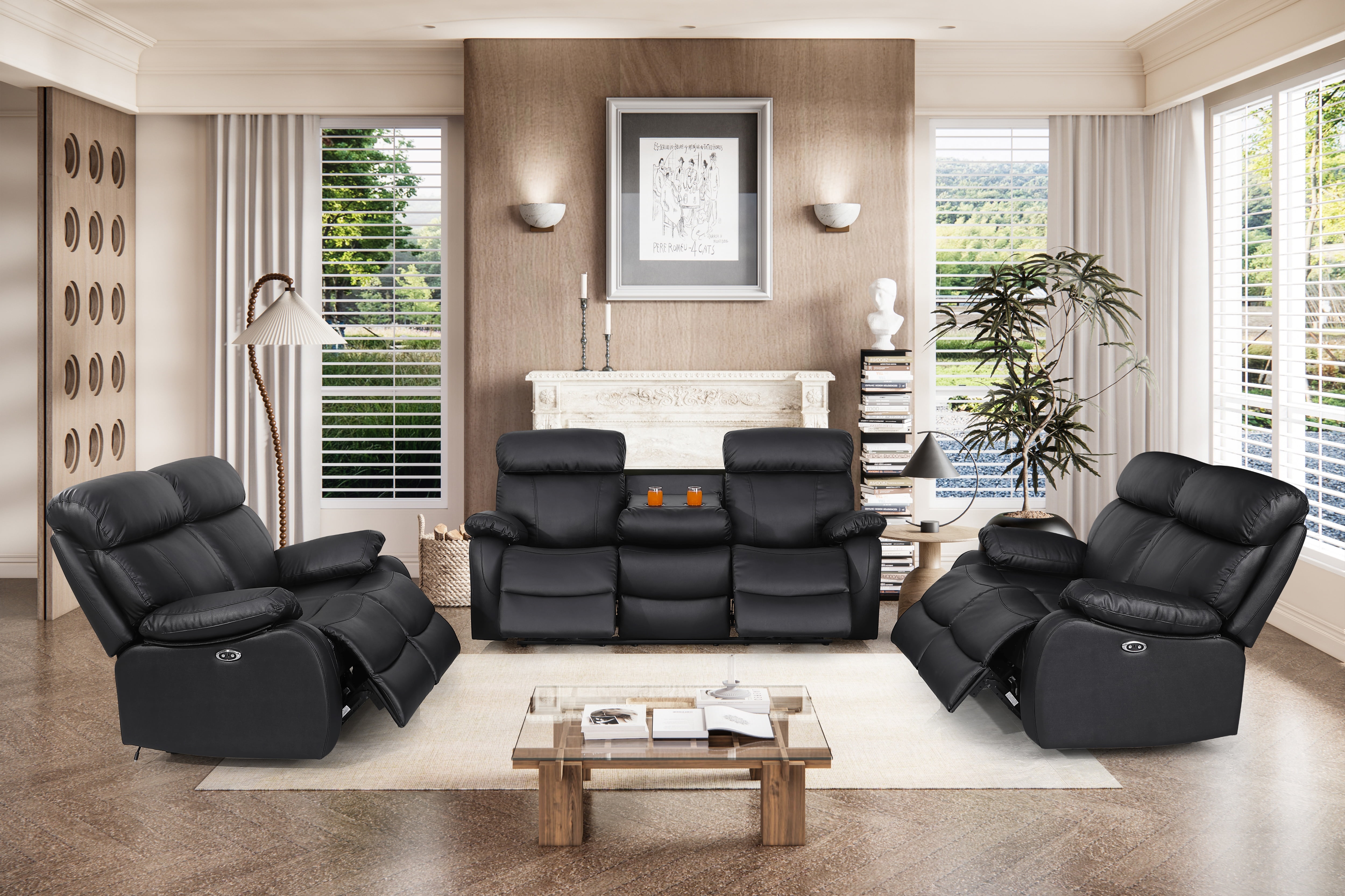 Javez Electric Leather Recliner - Walmart.com