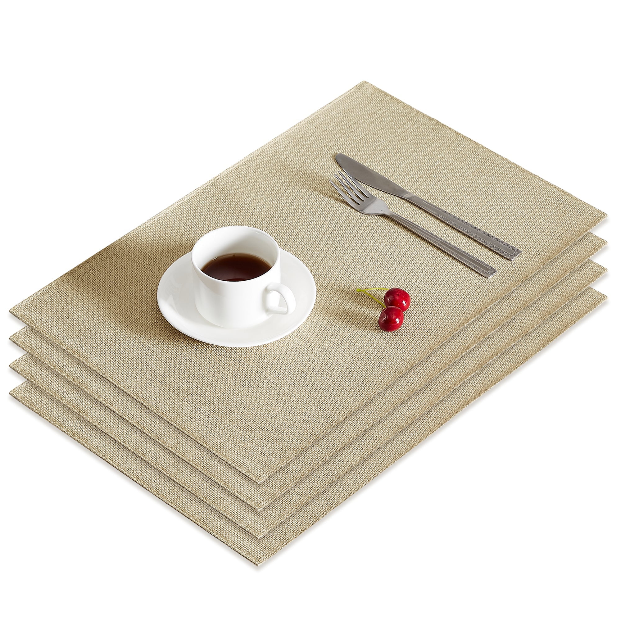Javlergo Set of 4 Placemats, Washable Woven Table Runners, Non-Slip ...