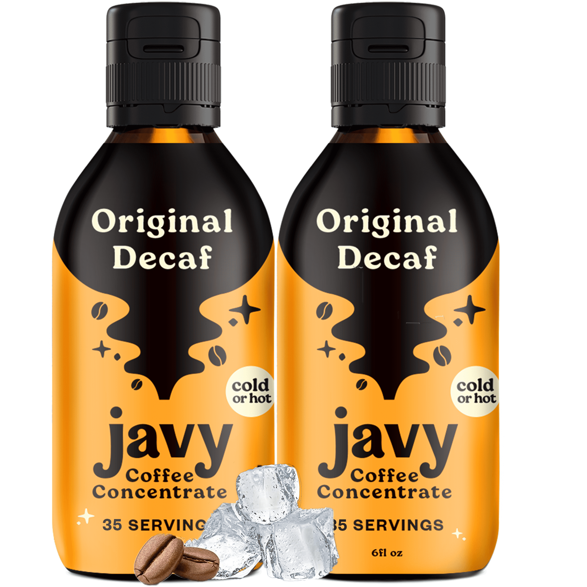 Javy Cold Brew Iced Coffee Concentrate, 2 Decaf Pack, Arabica Coffee ...