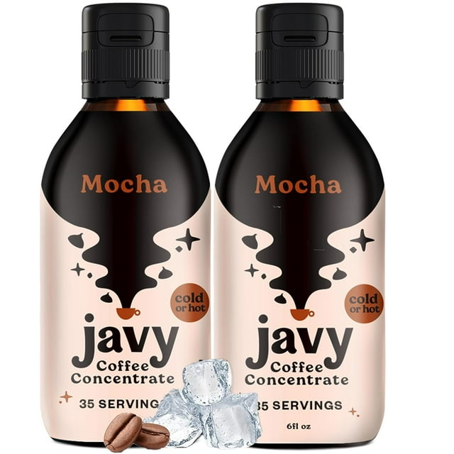 Javy Cold Brew Iced Coffee Concentrate, 2 Pack Mocha, Arabica Coffee ...