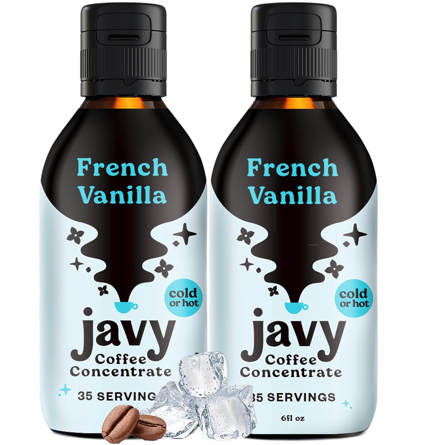 Javy Cold Brew Iced Coffee Concentrate, 2 Pack Vanilla, Arabica Coffee ...