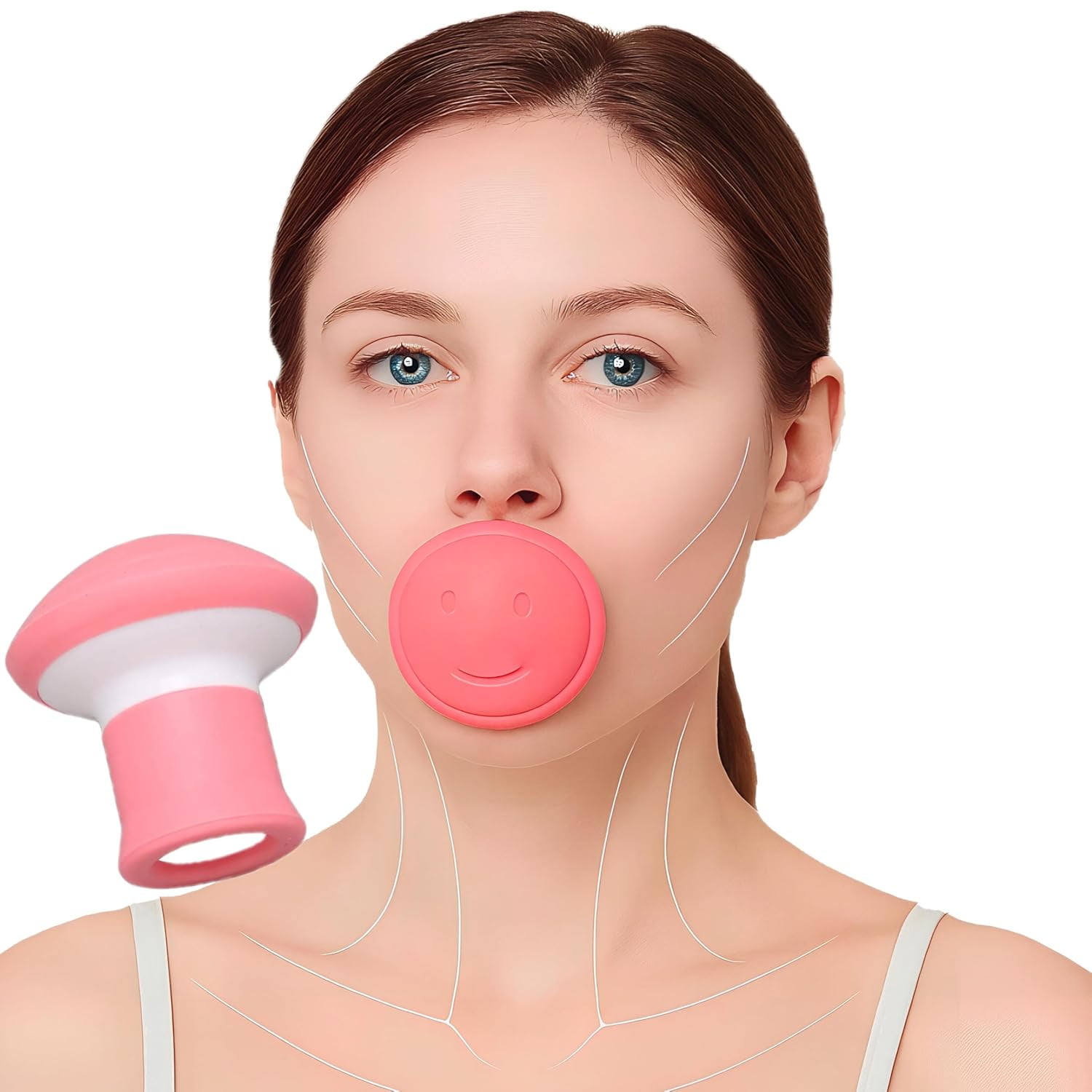 Jaw Exerciser,Double Chin Reducer,Facial Yoga for Skin Tighten Firm ...
