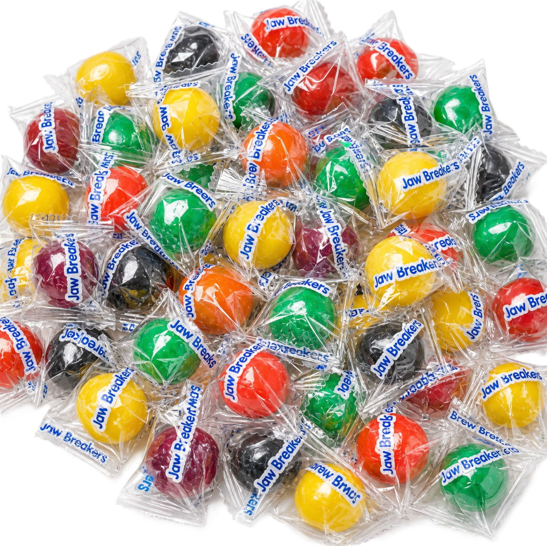 Jawbreakers Assorted Candy 2 lb Bag – Cherry Lemon Lime Orange Grape ...
