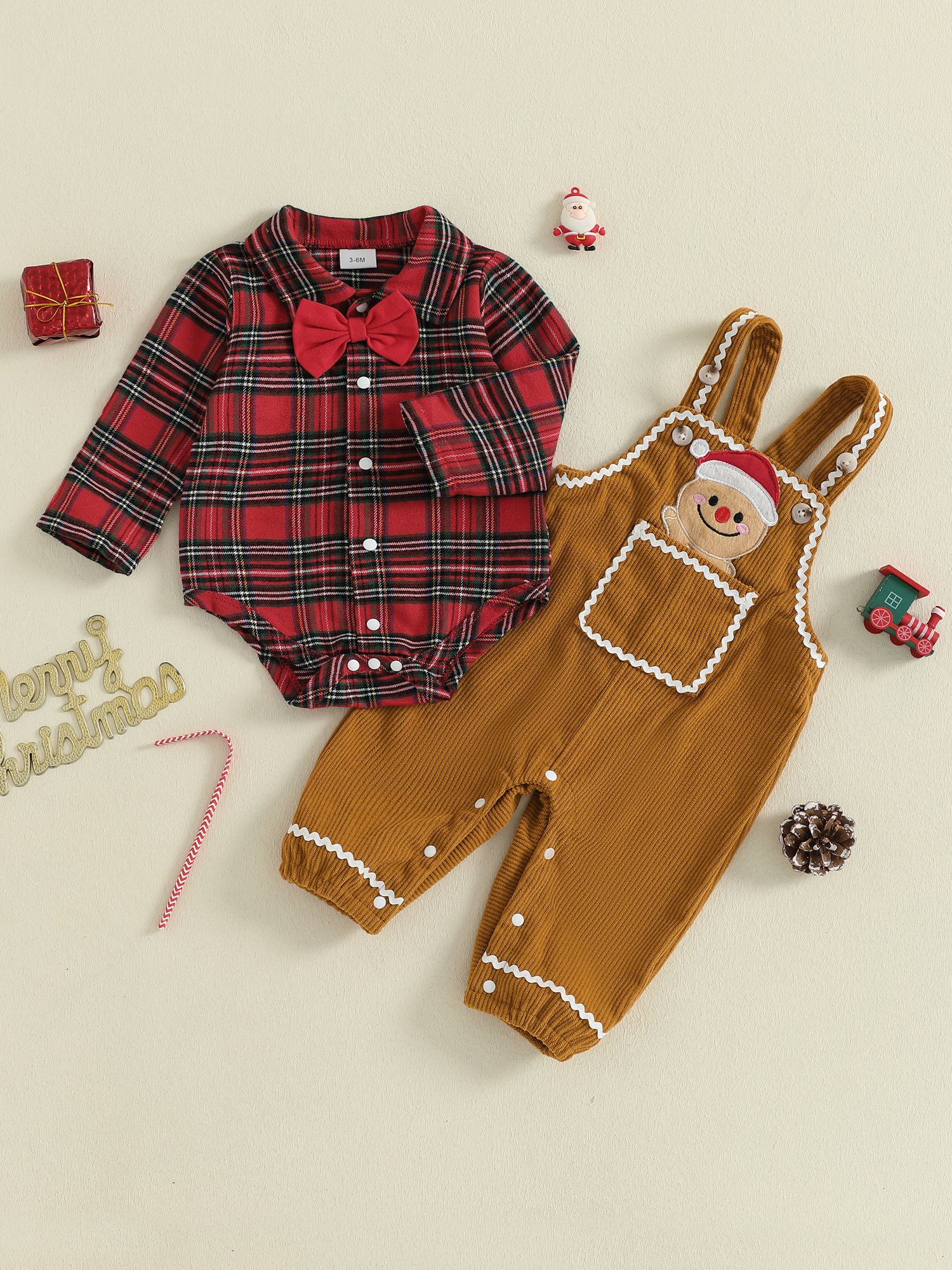 Jaweiwi Baby Toddler Boy Christmas Clothes Set 3 6 9 12 18 Months Plaid ...