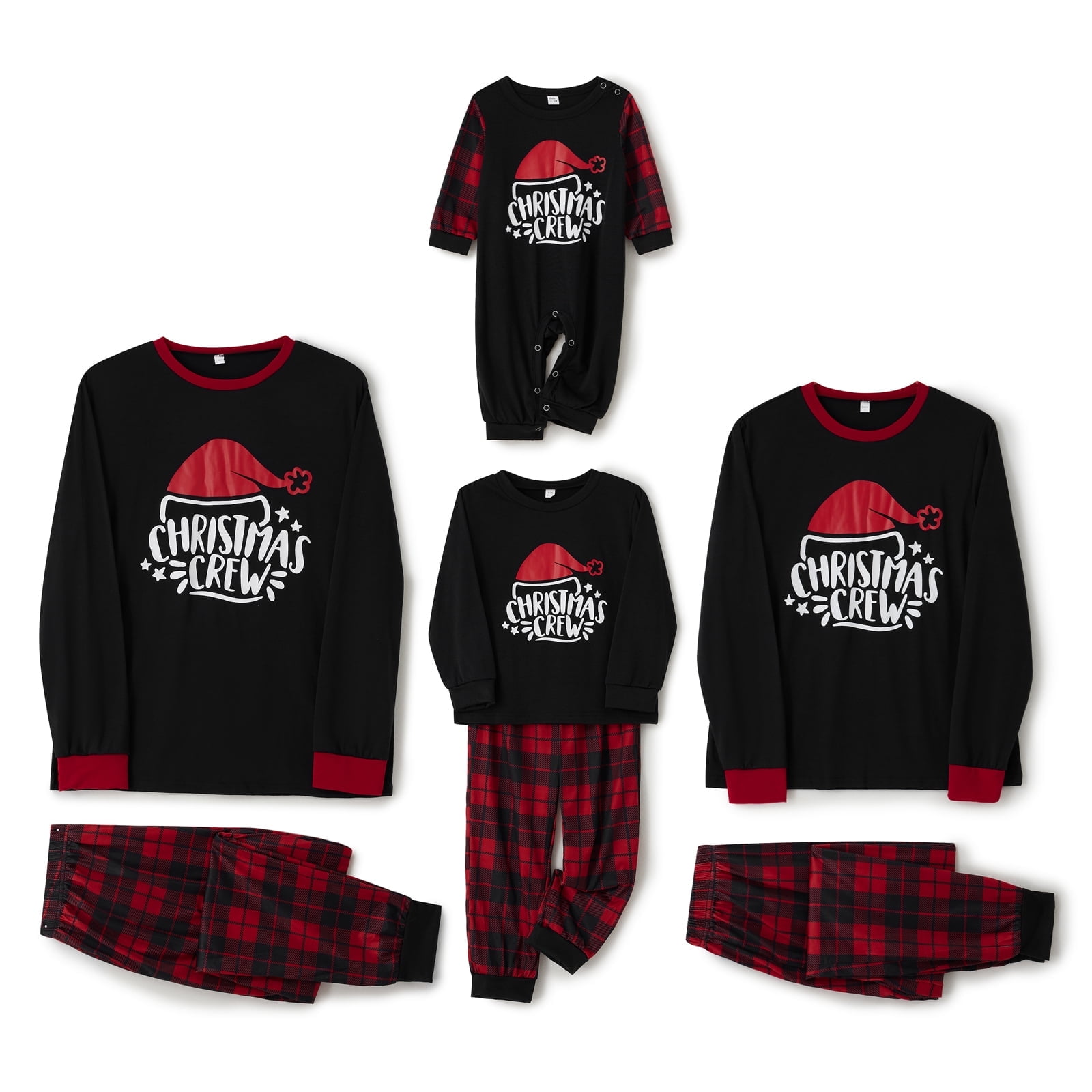 Jaweiwi Parent-child Pajamas Set for Family Matching Letter Christmas ...