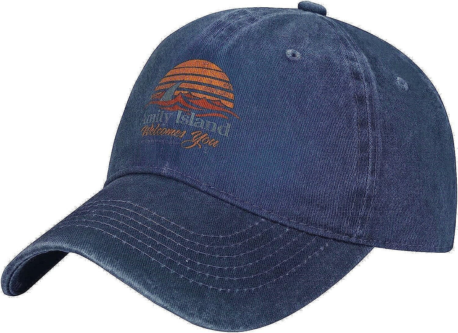 Jaws Amity Island Hats Baseball Caps Washed Dad Trucker Denim Cowboy ...