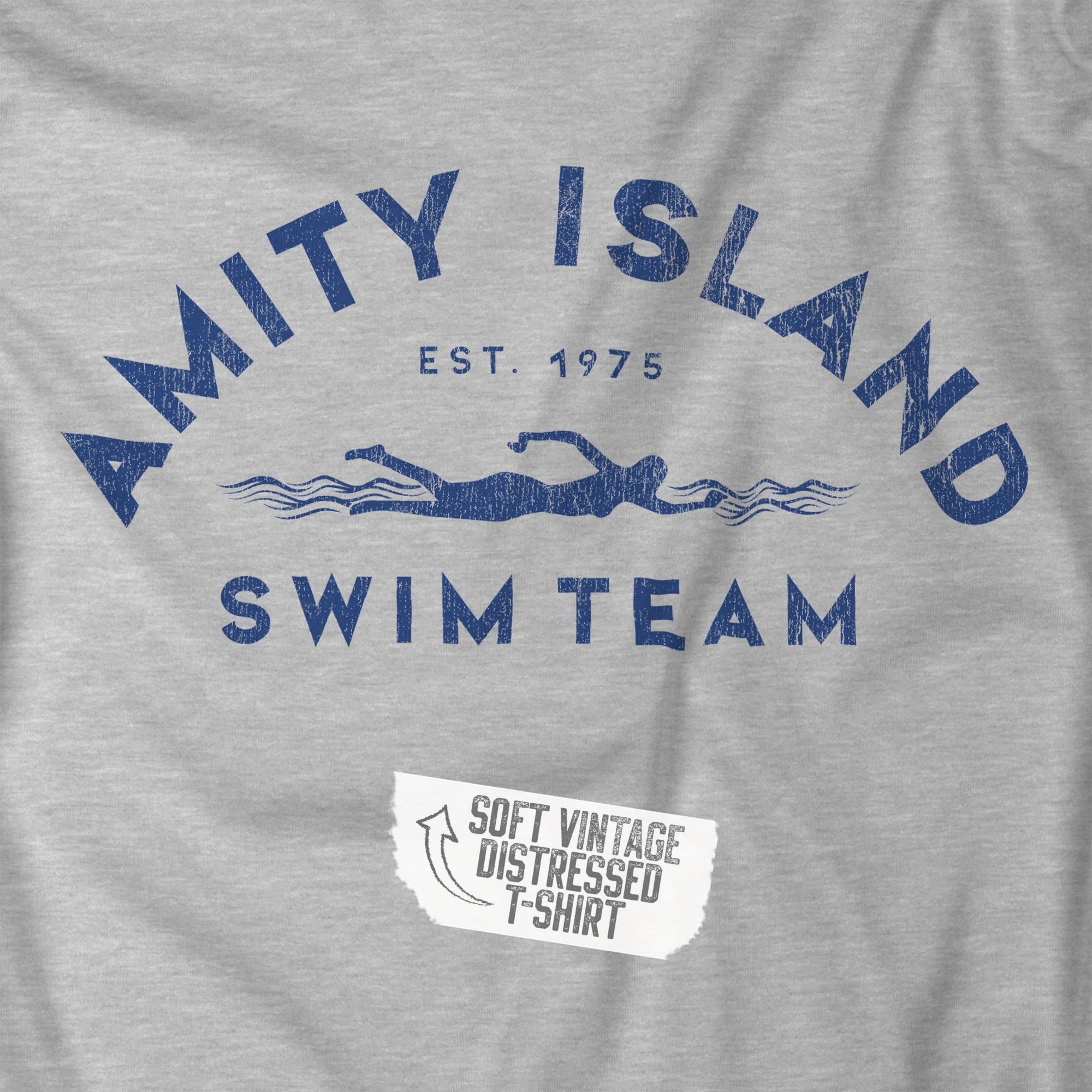 Jaws Amity Island Swim Team Shirt - Bella Soft Unisex Vintage ...