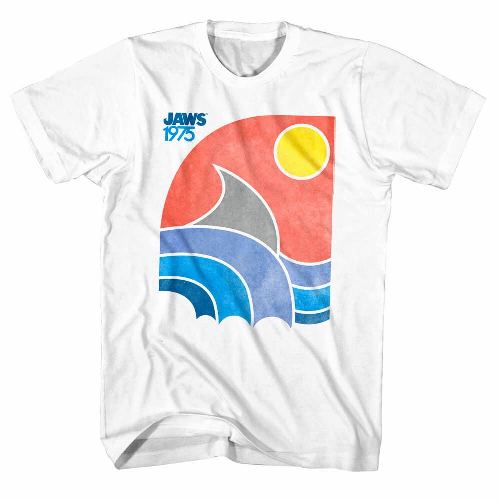 Jaws Amity Island Vintage Block Art Unisex T Shirt Poster Great White ...