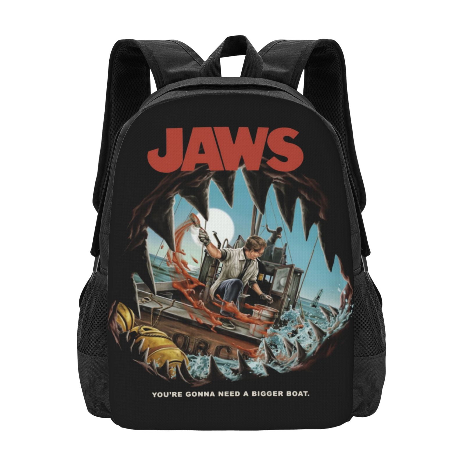 Jaws Backpack Fashion Travel Backpack Laptop Backpack 16 Inch Simple And Large Capacity ...