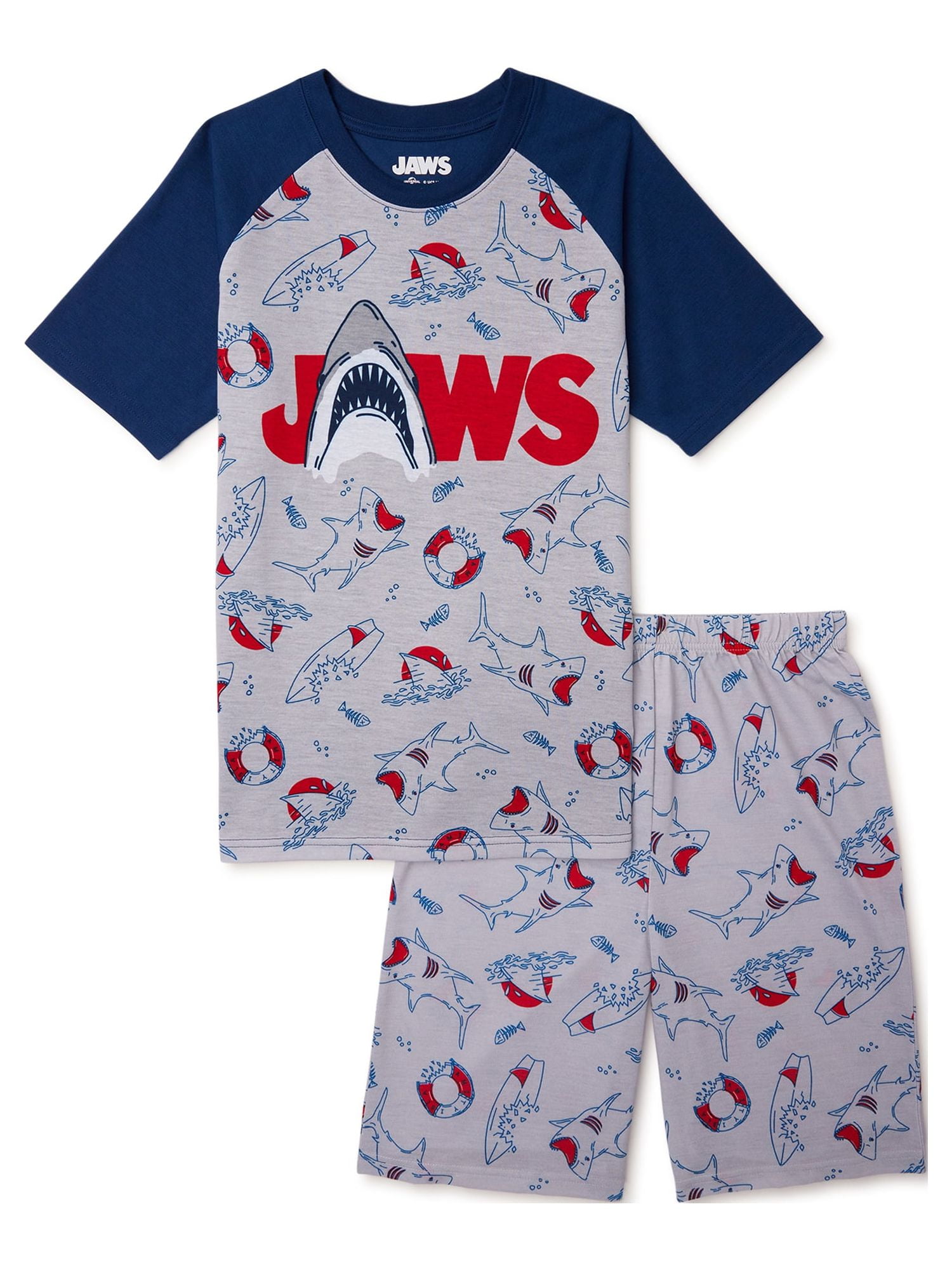 Jaws Boys’ Pajama Set, 2-Piece, Sizes 4-13 - Walmart.com