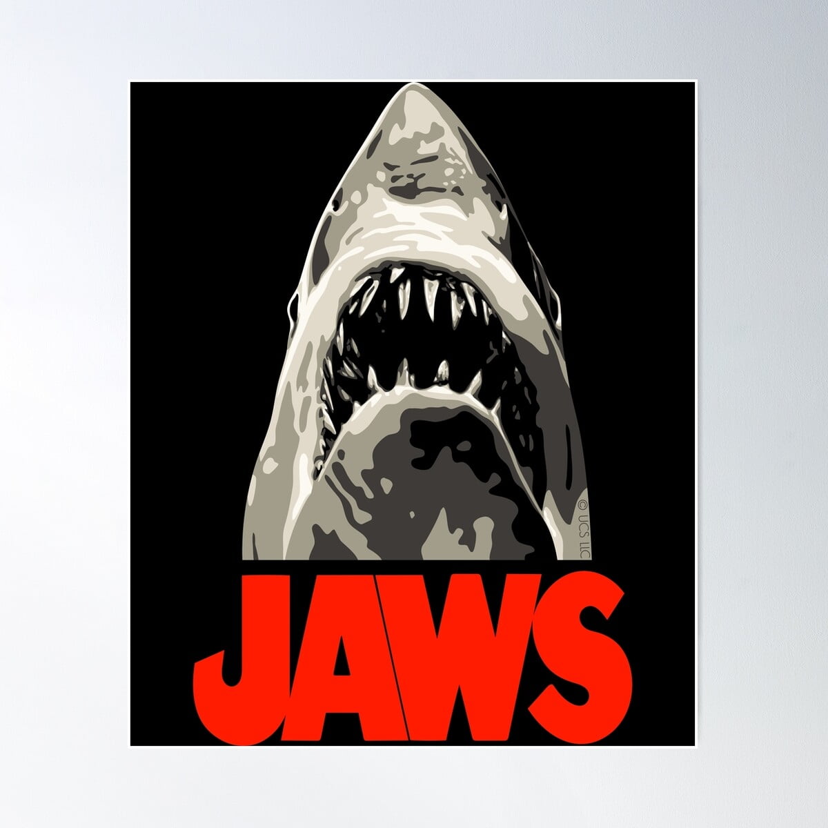 Jaws - Great White Shark Poster Wall Art, Modern Wall Decor For Living ...