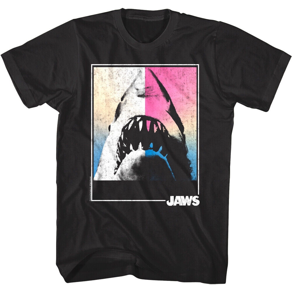 Jaws Halftone Pastel Shark Men's T Shirt Movie Bite Teeth Attack Ocean ...