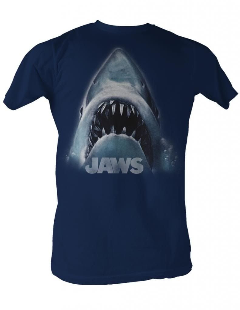 Jaws Head Logo Navy Adult T-Shirt 5Xl - Walmart.com