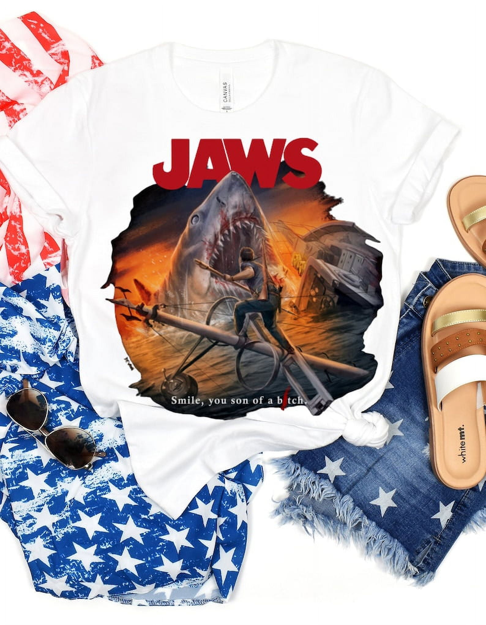 Jaws Horror Movie Shirt, Jaws Summer Horror Shirt, Jaws Shirt, Summer ...