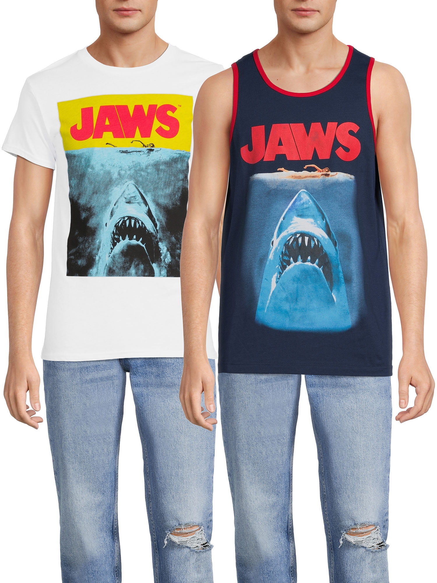 Jaws Men's & Big Men's Graphic Tank Top and T-shirt, 2-Pack - Walmart.com