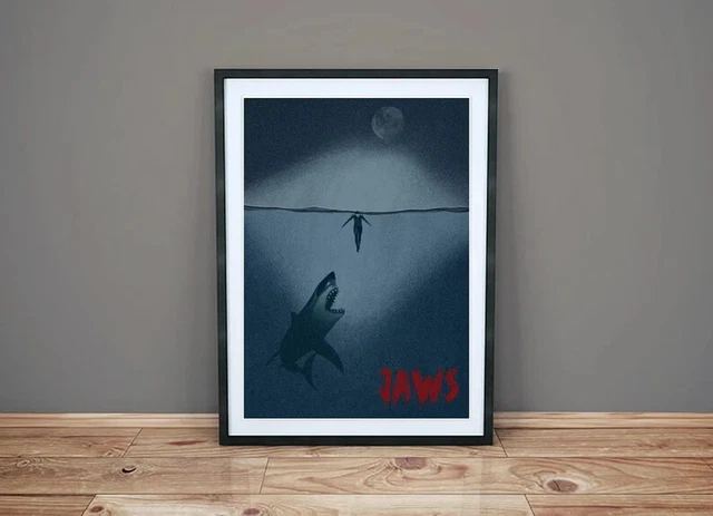Jaws - Minimalist Movie Art Print - Poster - Wall Art NO FRAMED POSTER ...