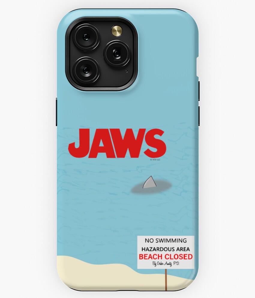 Jaws Movie Fan Art Beach Closed Shark in Water A11799 Phone Case for ...