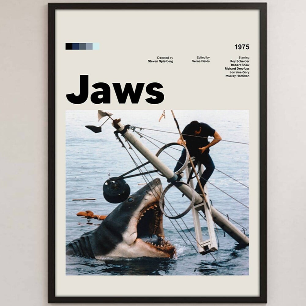 Jaws Movie Minimal Poster, Jaws Poster, Jaws Shank Movie Quint Poster ...
