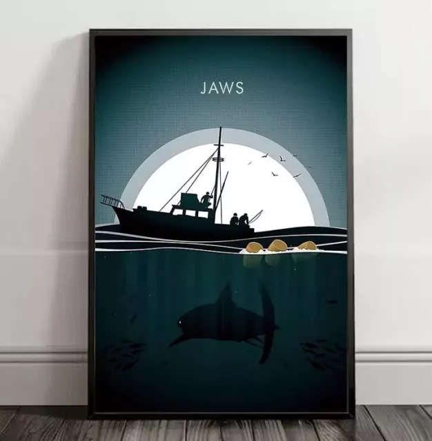 Jaws Movie Poster, Art Gift, Souvenir, Attraction Poster NO FRAMED ...