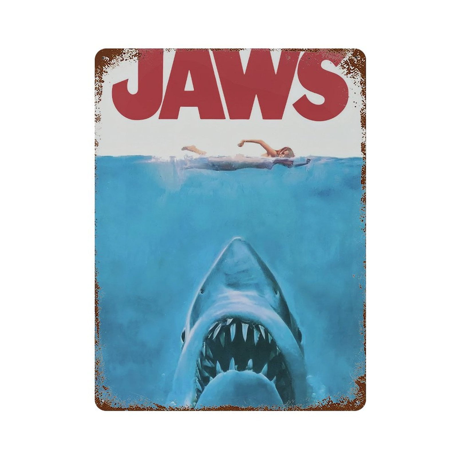 Jaws Movie Tin Metal Decorative Wall Paintings - Vintage Artwork for ...
