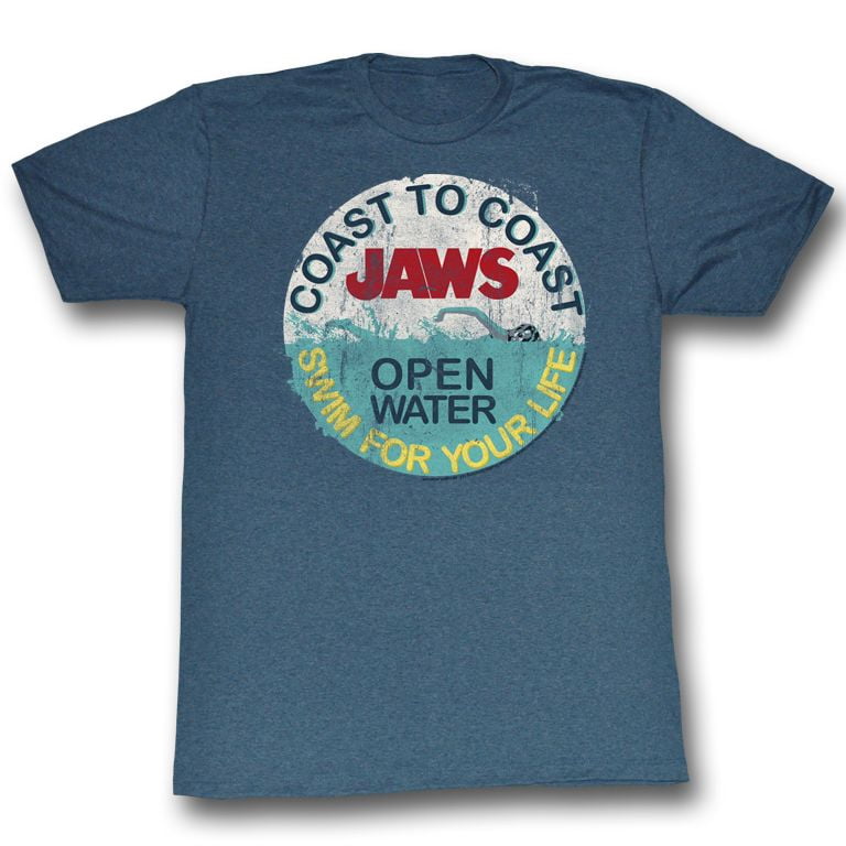 Jaws Swim For Your Life Navy Heather Adult T-Shirt 4Xl - Walmart.com