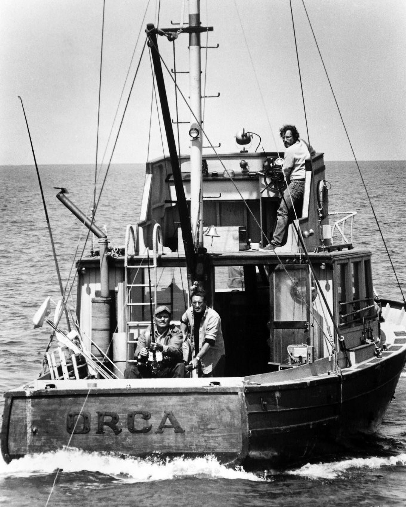 Jaws Print Orca Roy Scheider Robert Shaw 24x36 Classic Hollywood Poster - Walmart.com