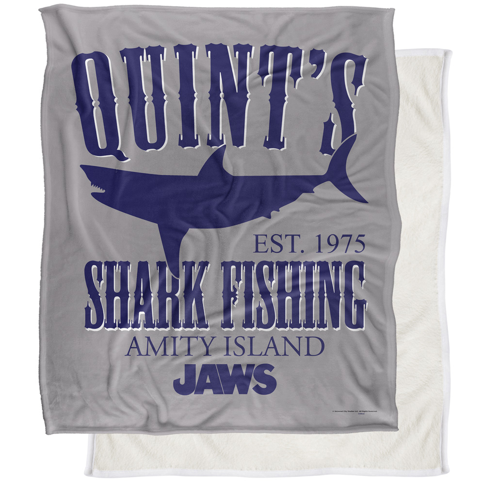 Jaws Quints Silky Touch Sherpa Back Super Soft Throw Blanket, Quints ...