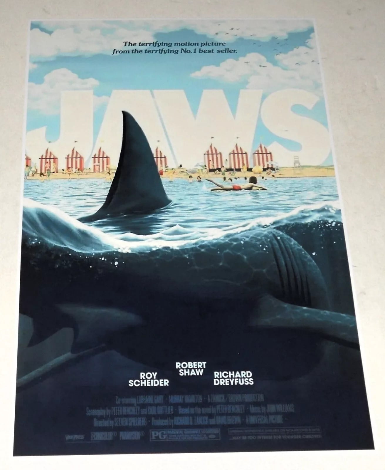 Jaws "Shark" Alternate 1975 Horror Film Poster 19"x13" Steven Spielberg ...