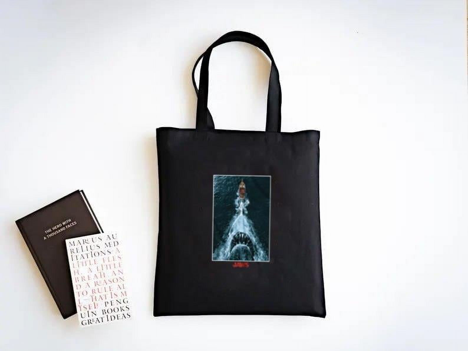 Jaws Shark Chasing Boat Poster Movie Action Graphic Tote Bag Chase ...