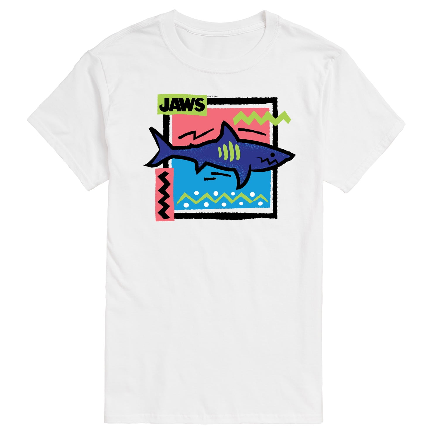 Jaws - Shark Doodle Square - Men's Short Sleeve Graphic T-Shirt ...