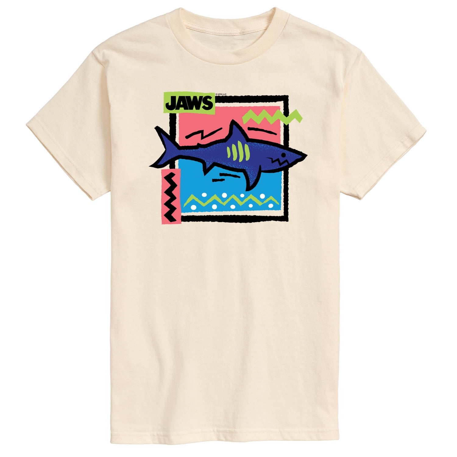Jaws - Shark Doodle Square - Men's Short Sleeve Graphic T-Shirt ...
