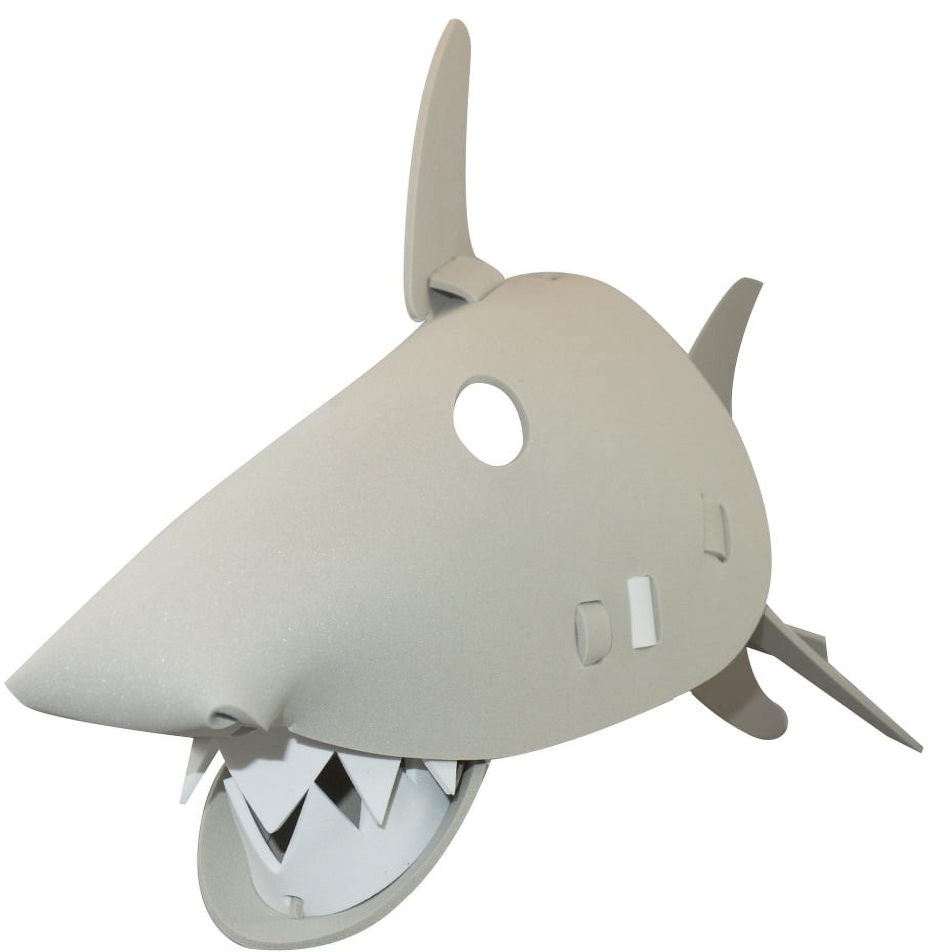 Jaws Shark Mask - Grey White - Go Fun Face - Perfect for Halloween ...