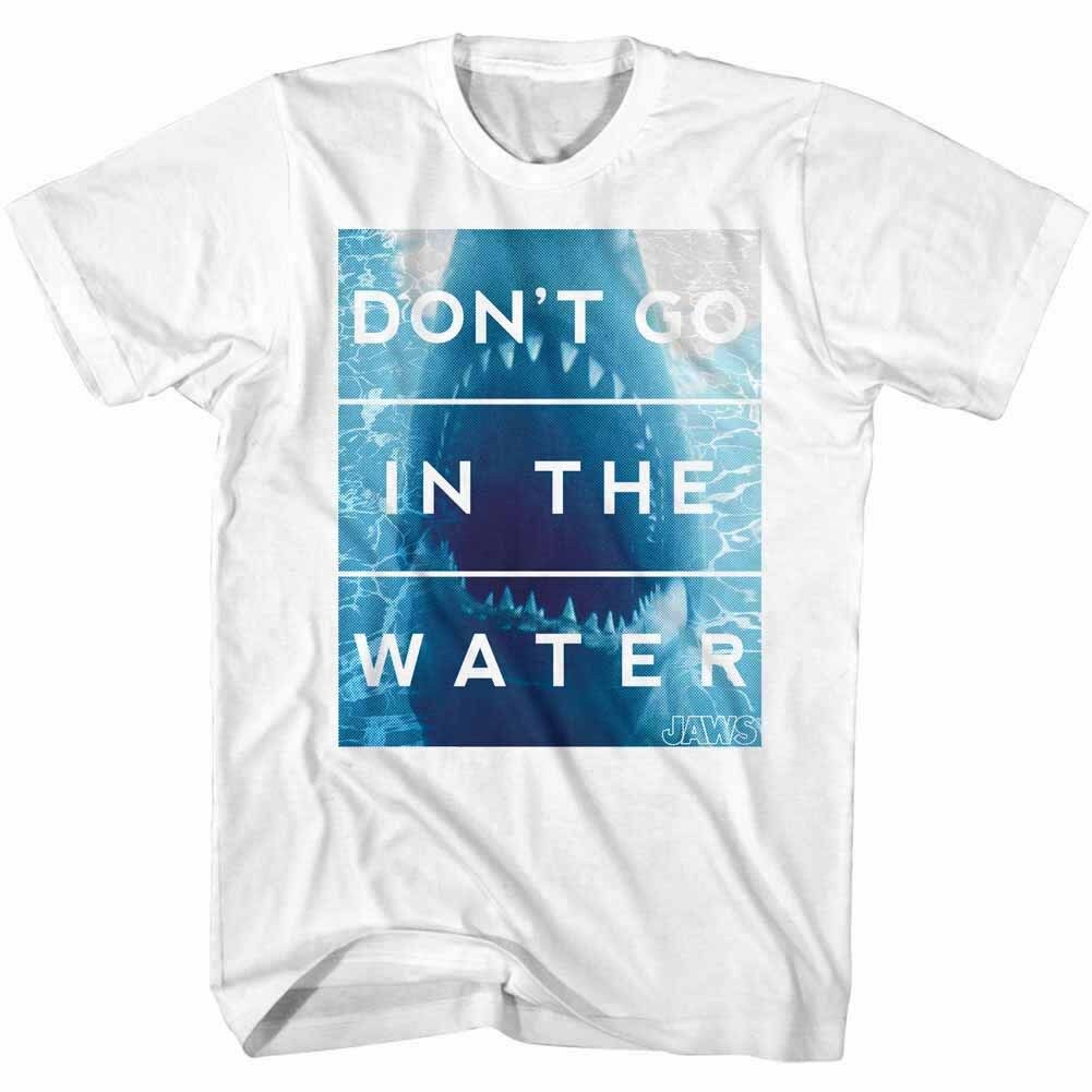 Jaws Shark Teeth Don't Go in the Water Men's T Shirt Movie Bite Ocean ...