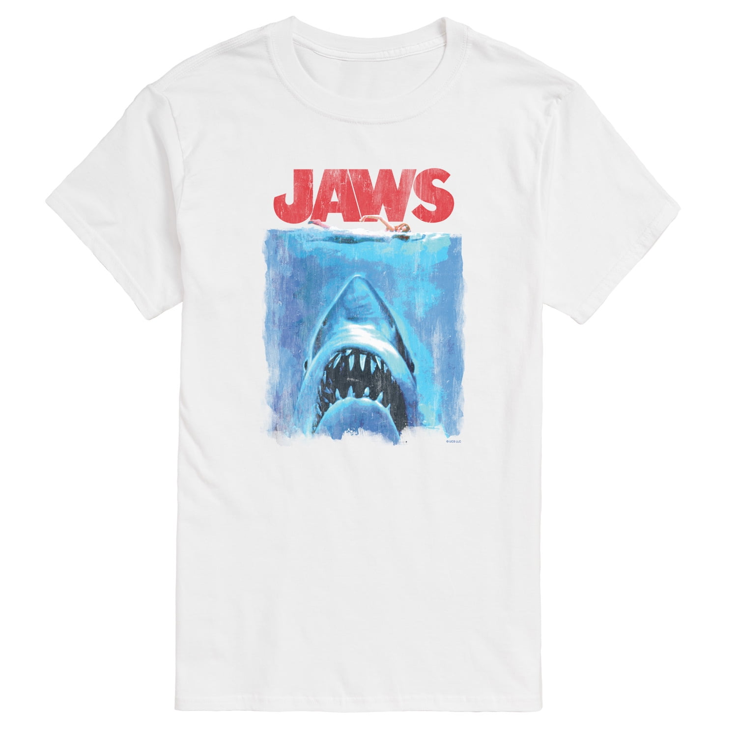Jaws - Swimming Above Shark - Men's Short Sleeve Graphic T-Shirt ...
