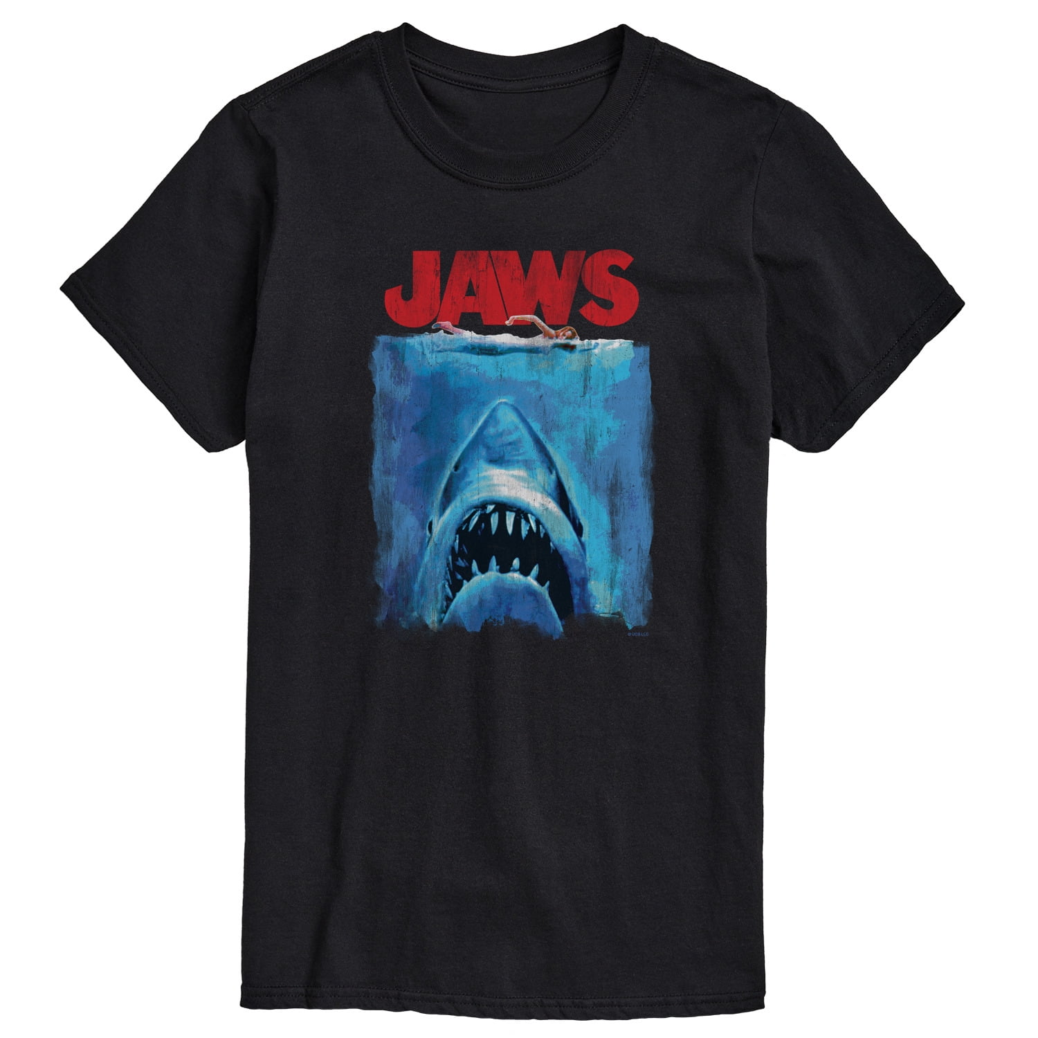 Jaws - Swimming Above Shark - Men's Short Sleeve Graphic T-Shirt ...