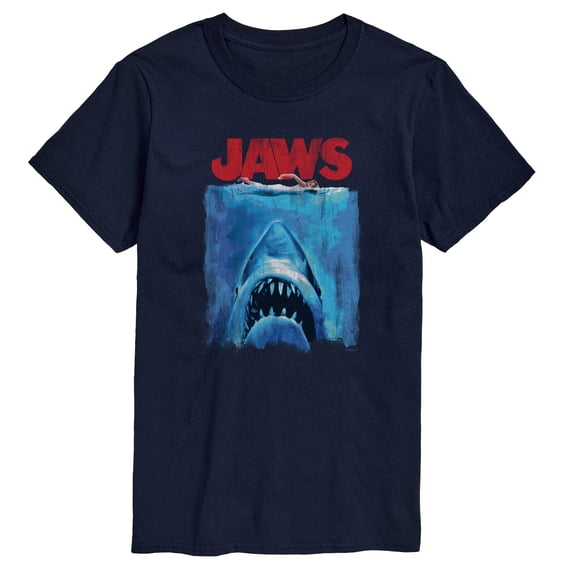 Jaws - Swimming Above Shark - Men's Short Sleeve Graphic T-Shirt ...
